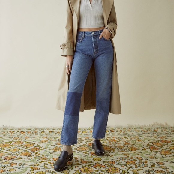 Reformation | Jeans | Reformation Cynthia Patch High Rise Straight ...